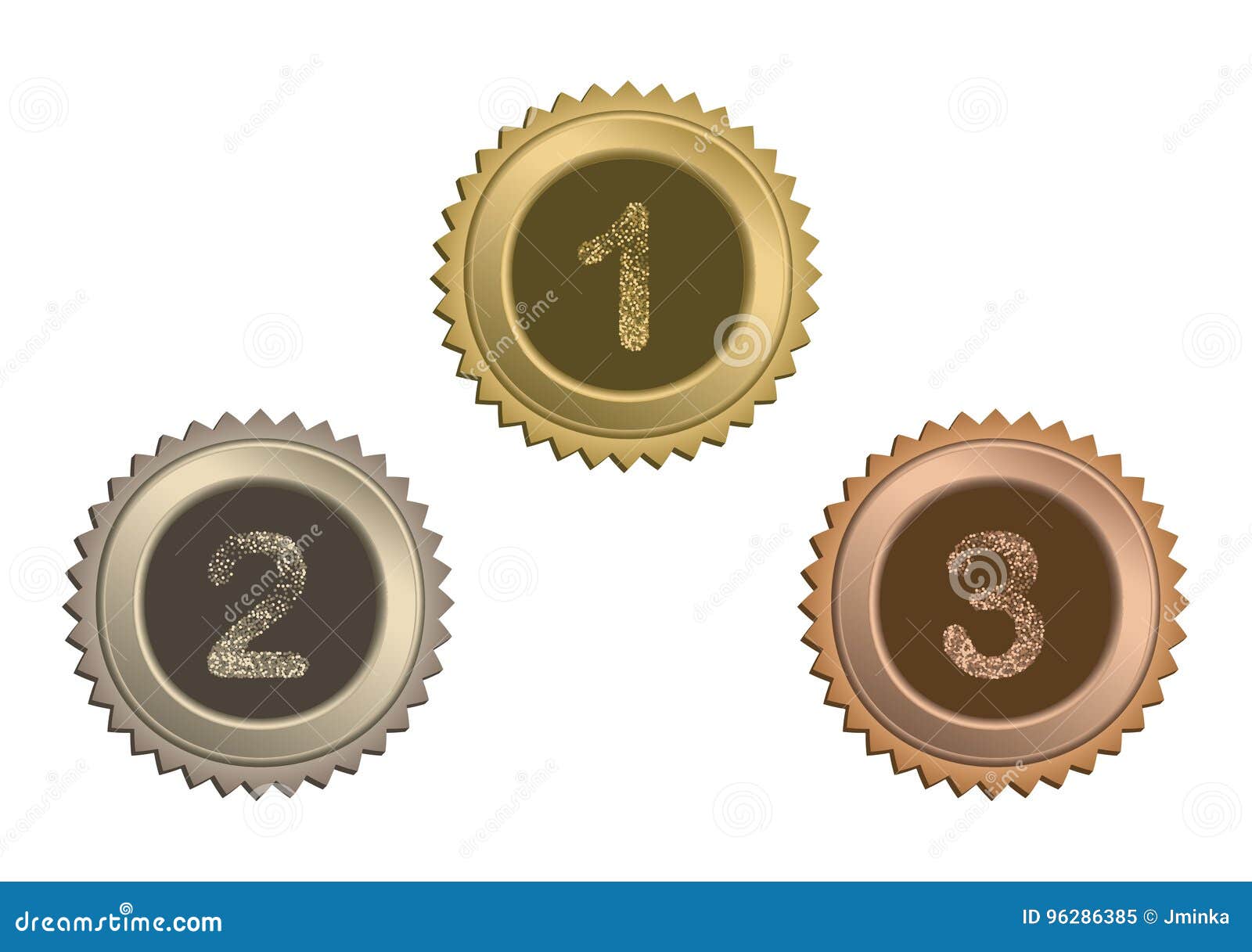 Badges stock vector. Illustration of trophy, emblem, prize - 96286385