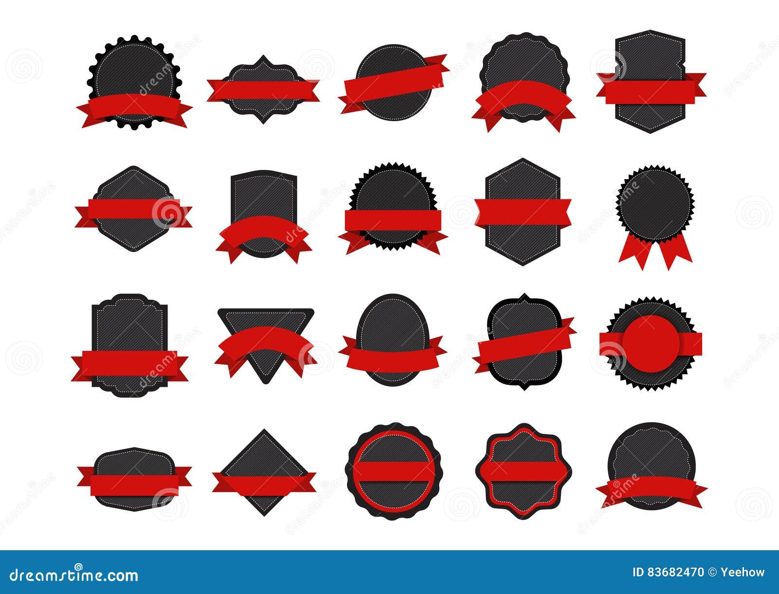 Badges Set stock vector. Illustration of space, circle - 83682470