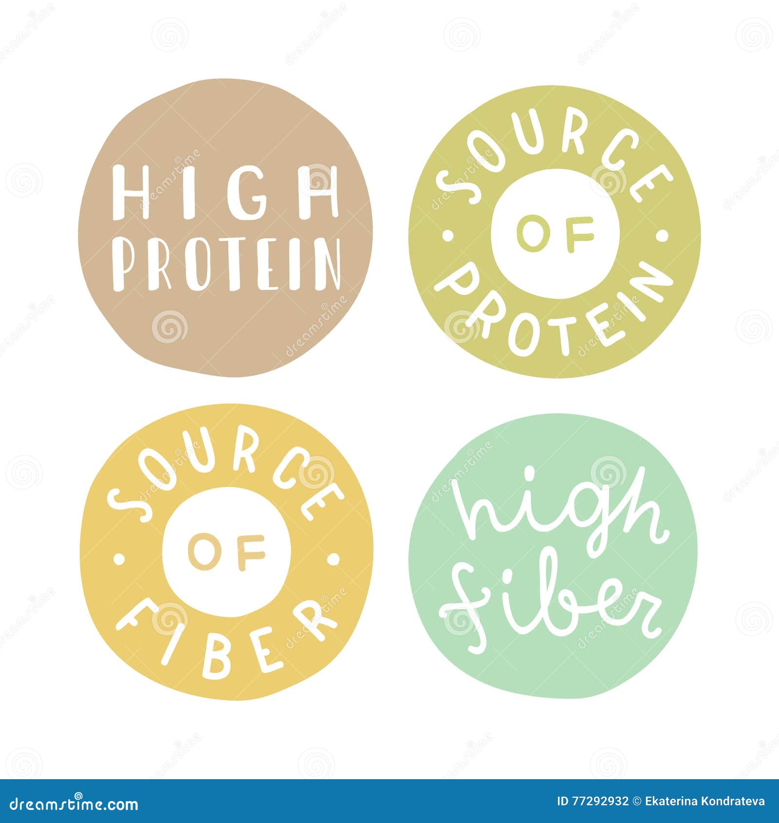 High Protein Sign. Food And Diet Icon To Denote High Protein Content ...