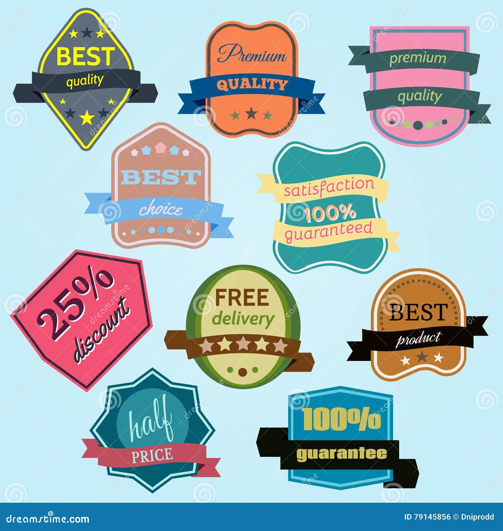 Badges-18 stock vector. Illustration of business, badges - 79145856