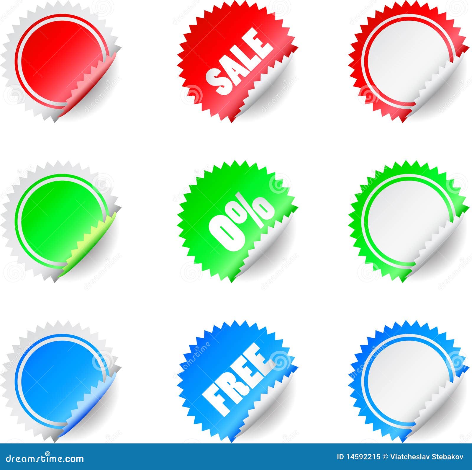 Badges and stickers stock vector. Illustration of advertisement - 14592215