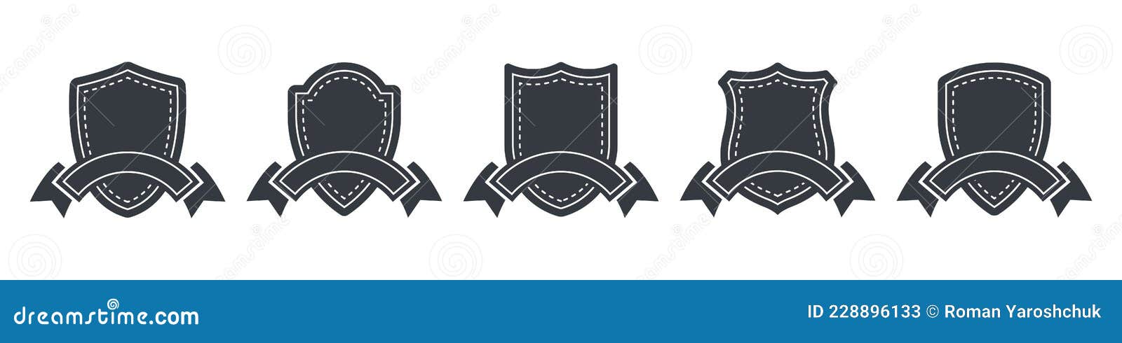 Badges and Stickers. Shilds Badges and Ribbon Elements. Vector Badge ...