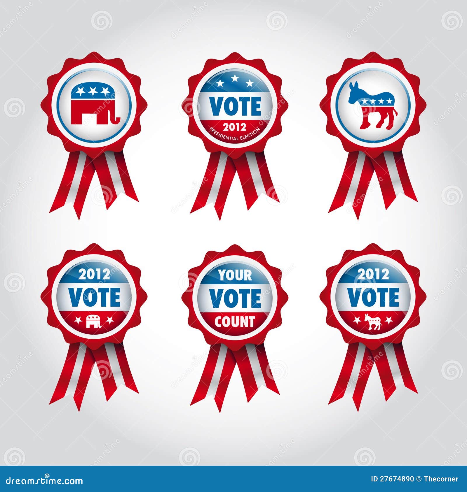Badges U.S Presidential Election Editorial Image - Illustration of ...