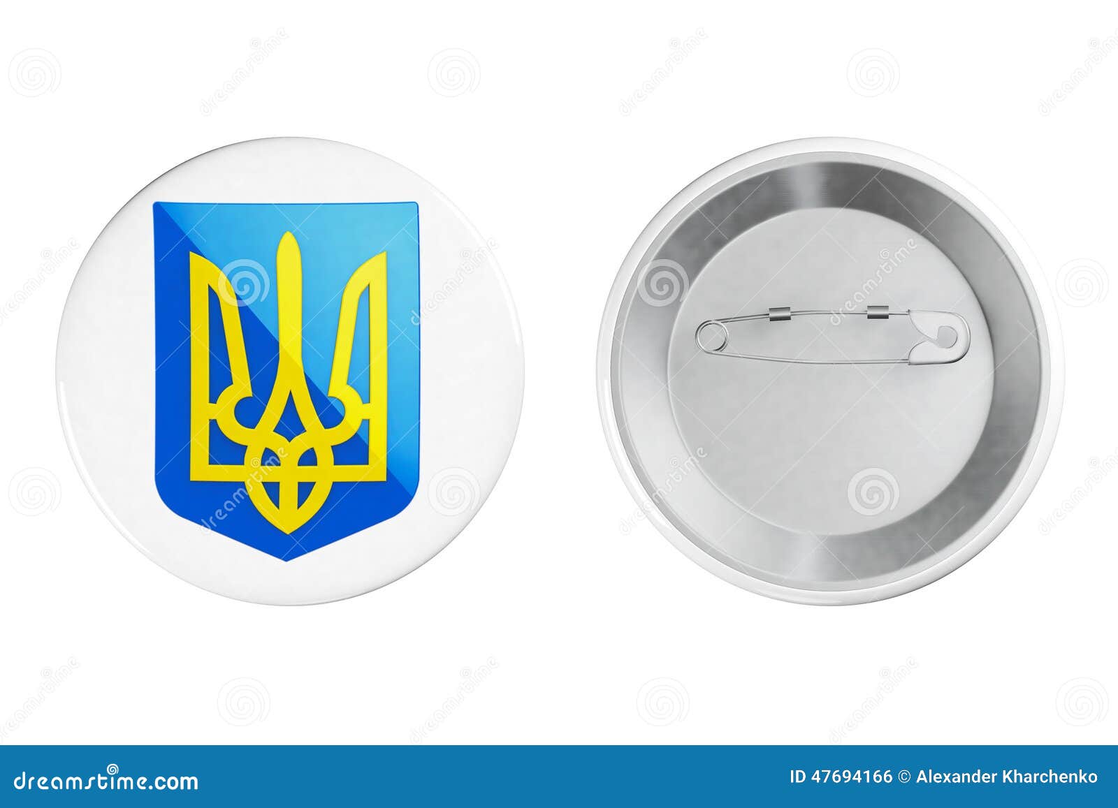 Badges with Ukraine Coat of Arms Stock Illustration - Illustration of ...