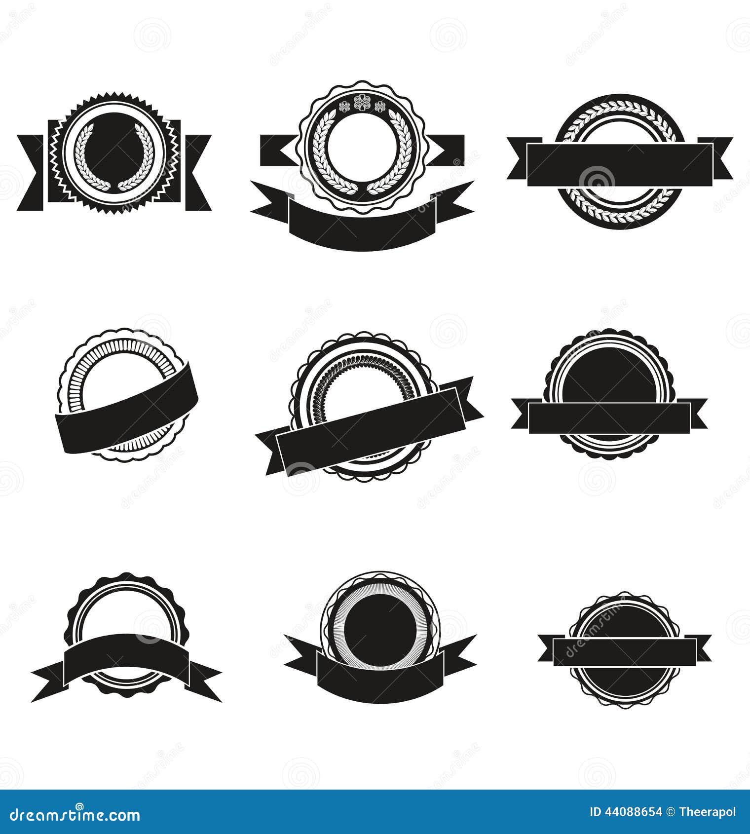 Badges stock vector. Illustration of stamp, banner, badge - 44088654