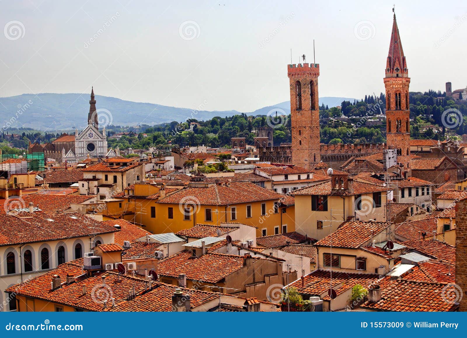 Badia Bargello San Croce Florence Rooftops Stock Image - Image of ...