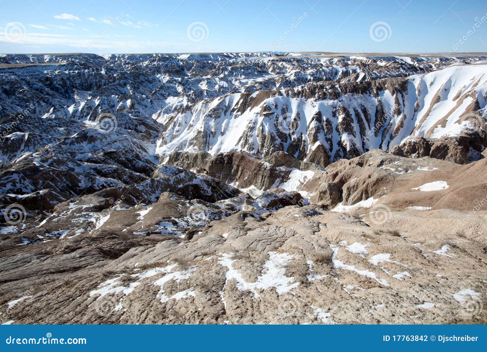 The Badlands stock photo. Image of south, geology, snow - 17763842
