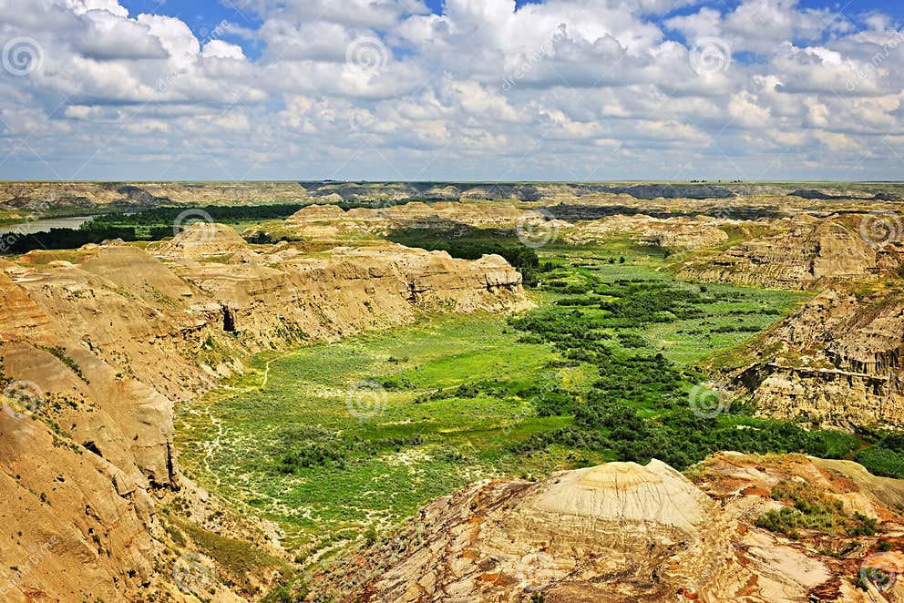 Badlands in Alberta, Canada Stock Image - Image of river, outdoors ...