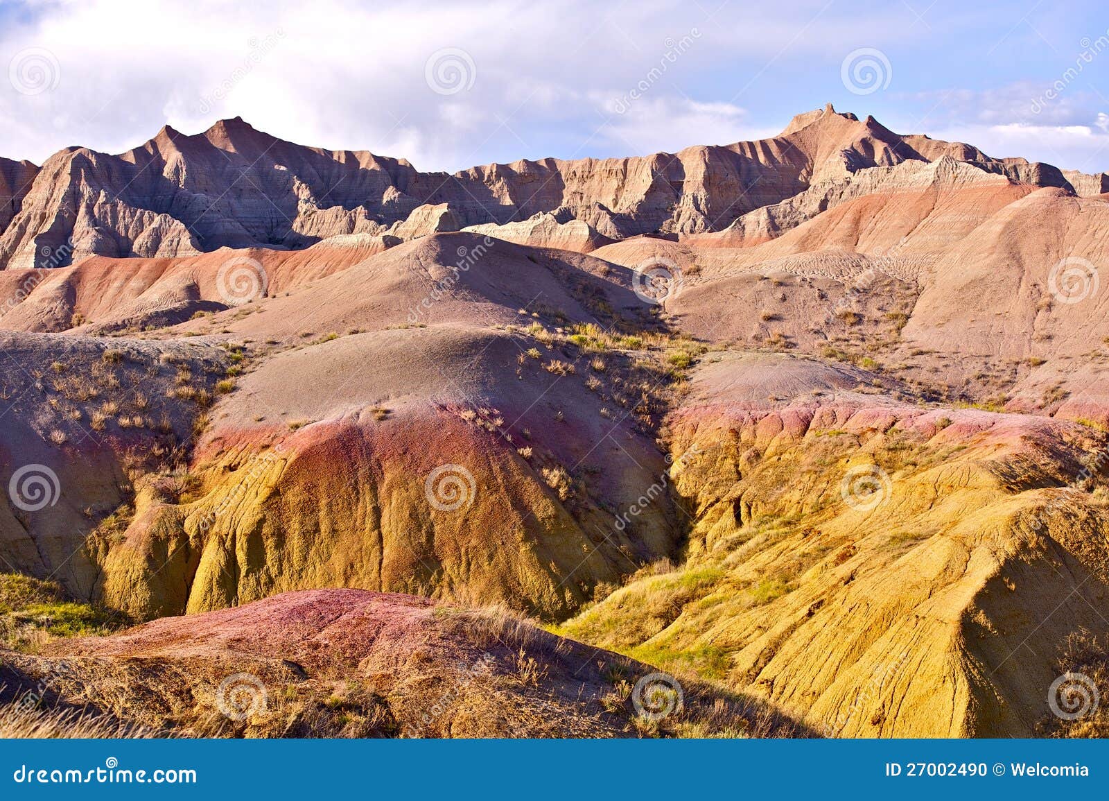 Badlands Eroded Buttes stock photo. Image of fossils - 27002490