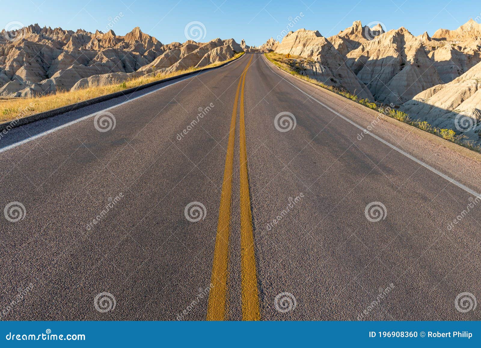 Badlands Loop Road in the Black Hills of South Dakota Stock Photo ...