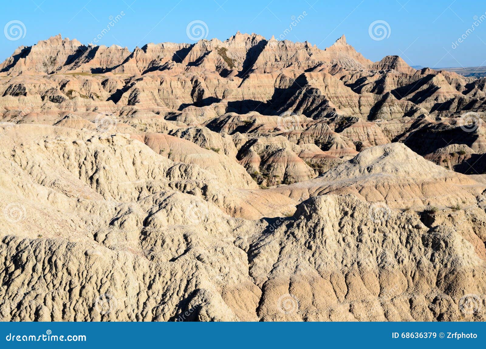Badlands National Park stock image. Image of spires, america - 68636379