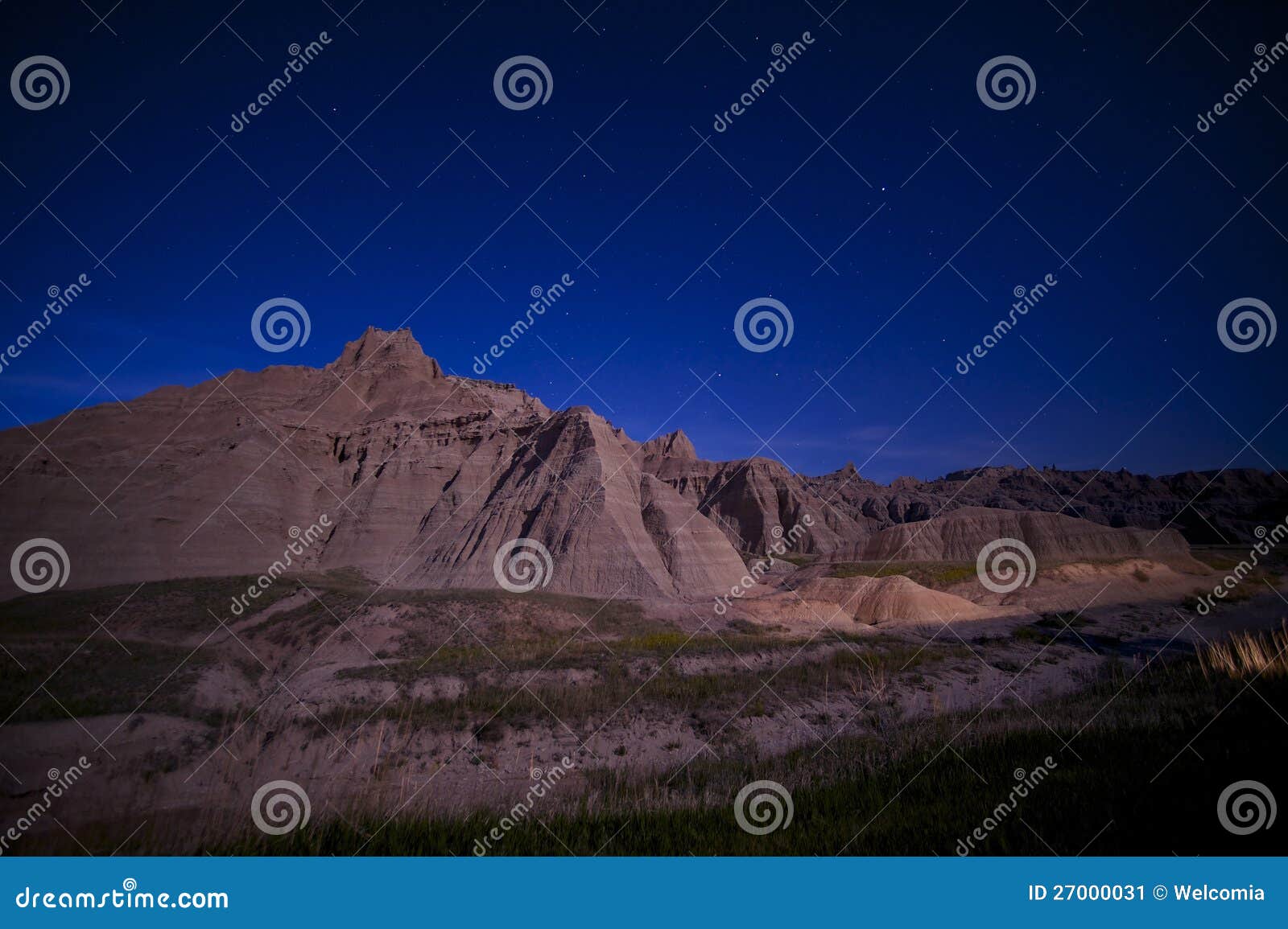 Badlands at Night stock image. Image of america, lakota - 27000031