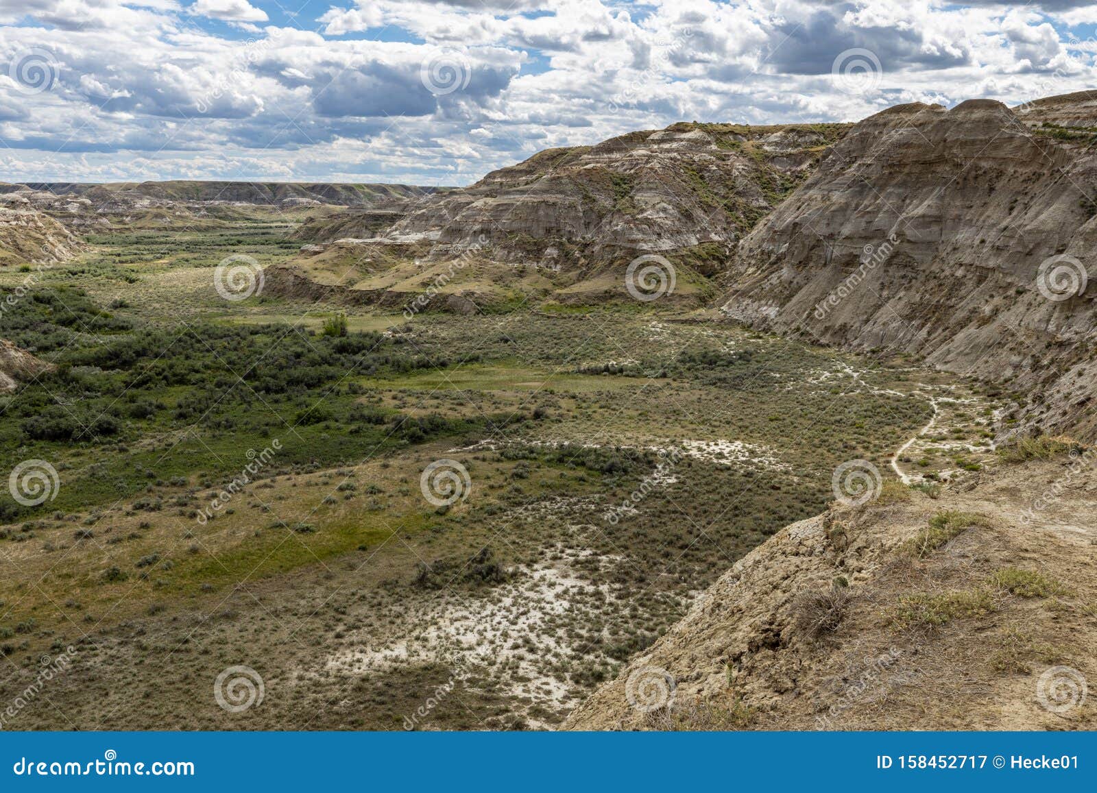 Badlands in the Prairie of Alberta in Canada Stock Image - Image of ...