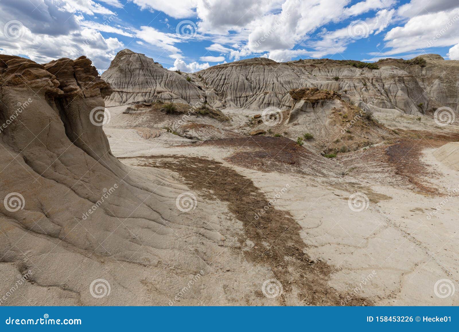 Badlands in the Prairie of Alberta in Canada Stock Photo - Image of ...