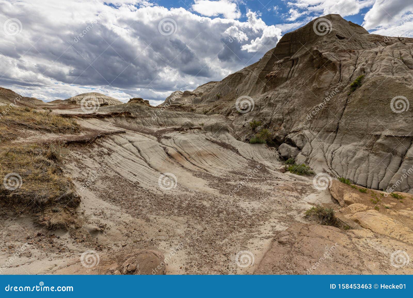 Badlands in the Prairie of Alberta in Canada Stock Image - Image of ...