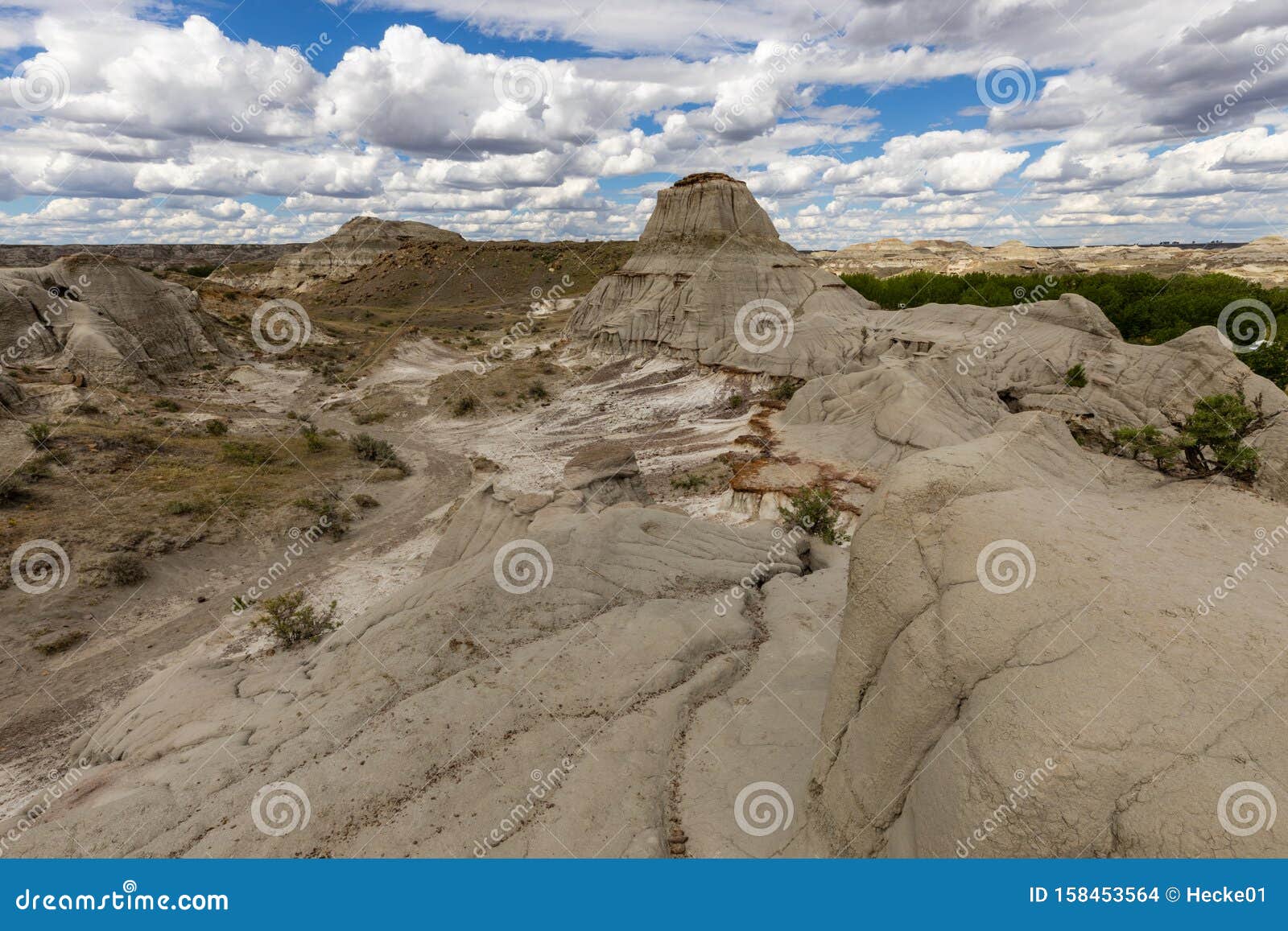 Badlands in the Prairie of Alberta in Canada Stock Photo - Image of ...