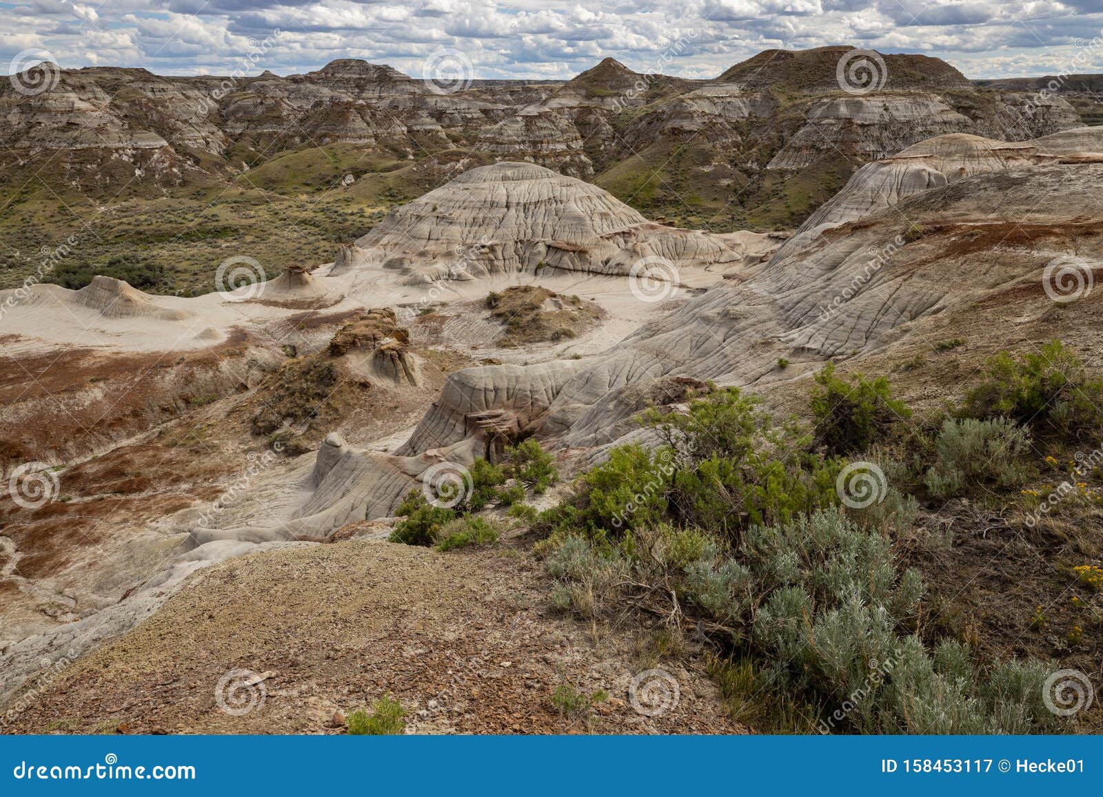 Badlands in the Prairie of Alberta in Canada Stock Image - Image of ...