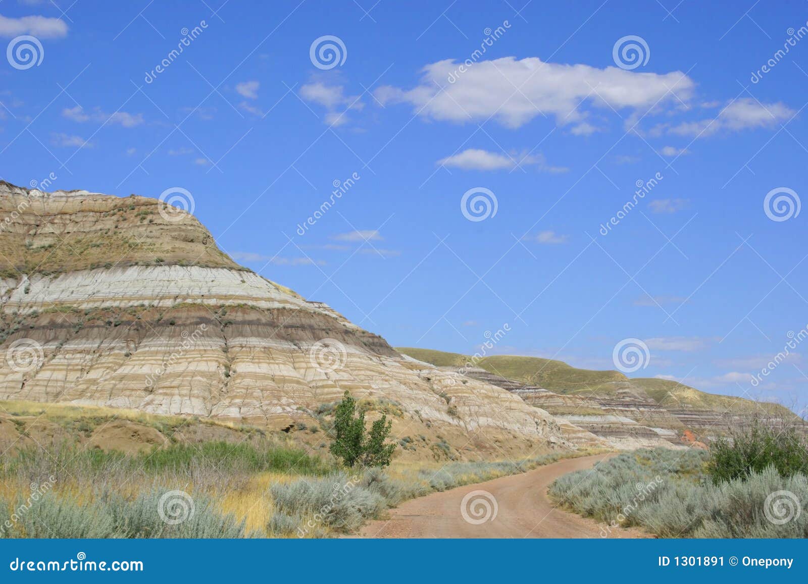 Badlands Road stock image. Image of landscape, banding - 1301891
