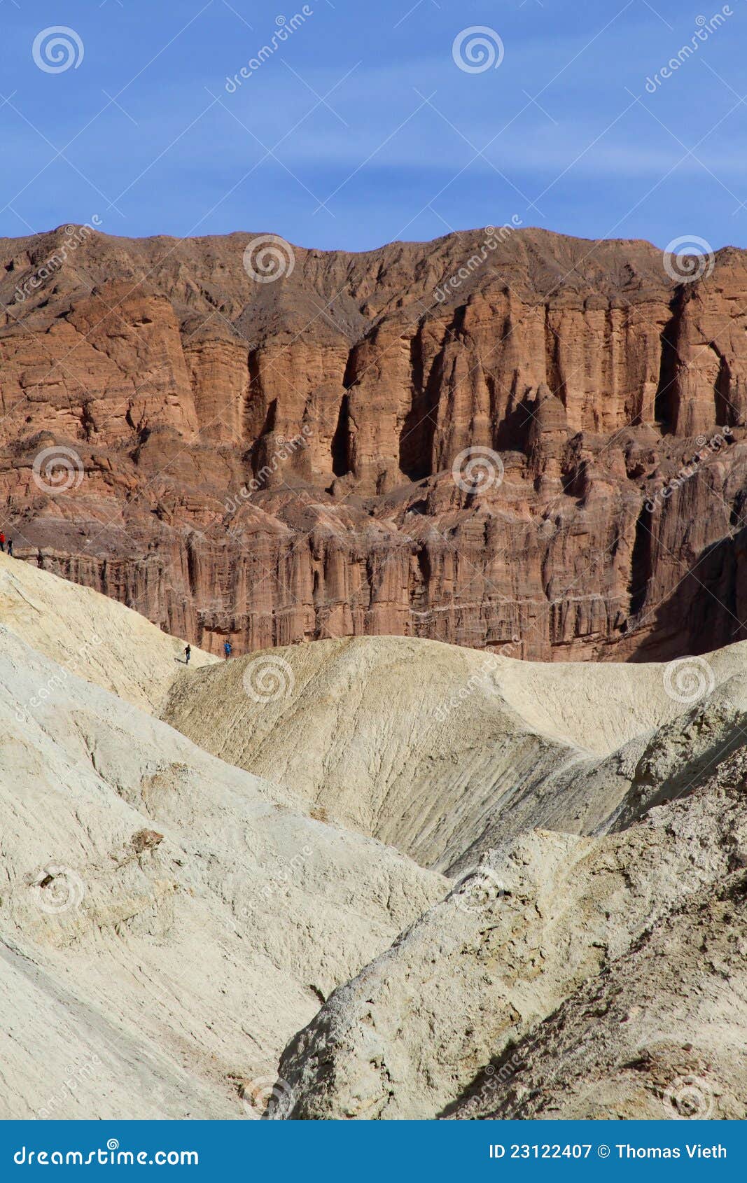 California: Death Valley - Badlands and Sandstone Cliffs Stock Image ...