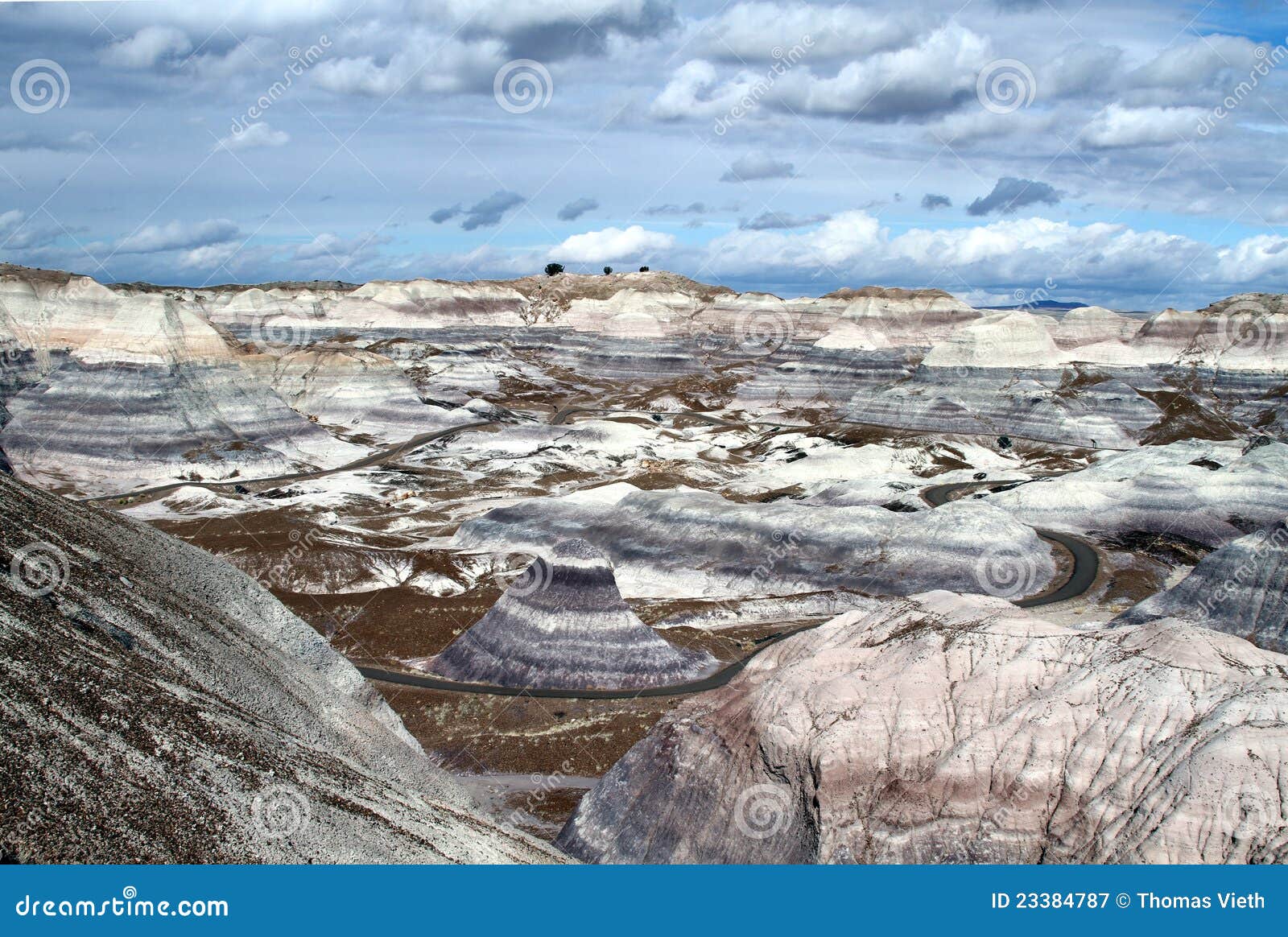 Arizona: Petrified Forest - Blue Mesa Badlands Stock Image - Image of ...
