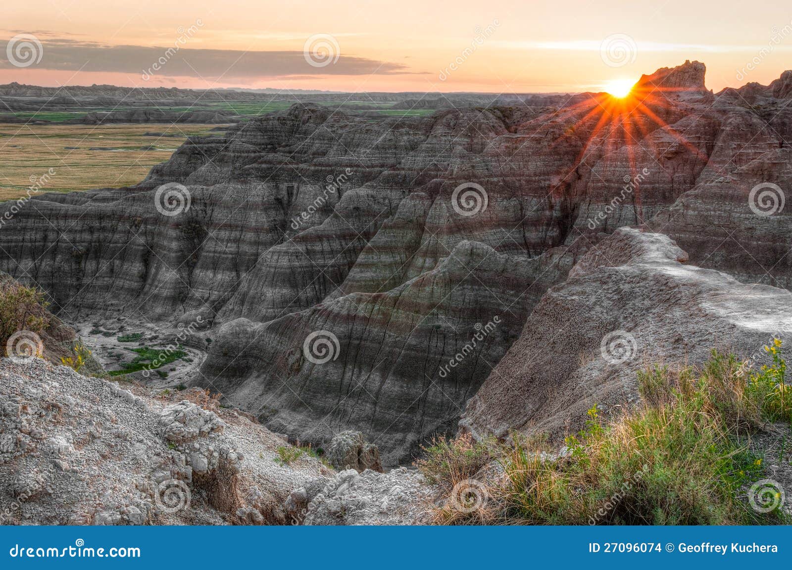 Badlands Sunset stock photo. Image of sunset, arid, natural - 27096074