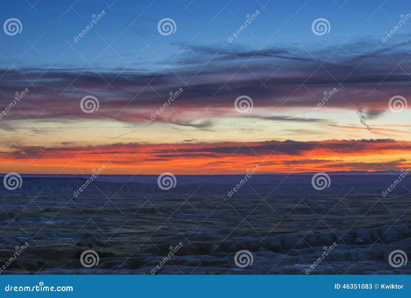 Badlands at Sunset stock image. Image of park, desert - 46351083