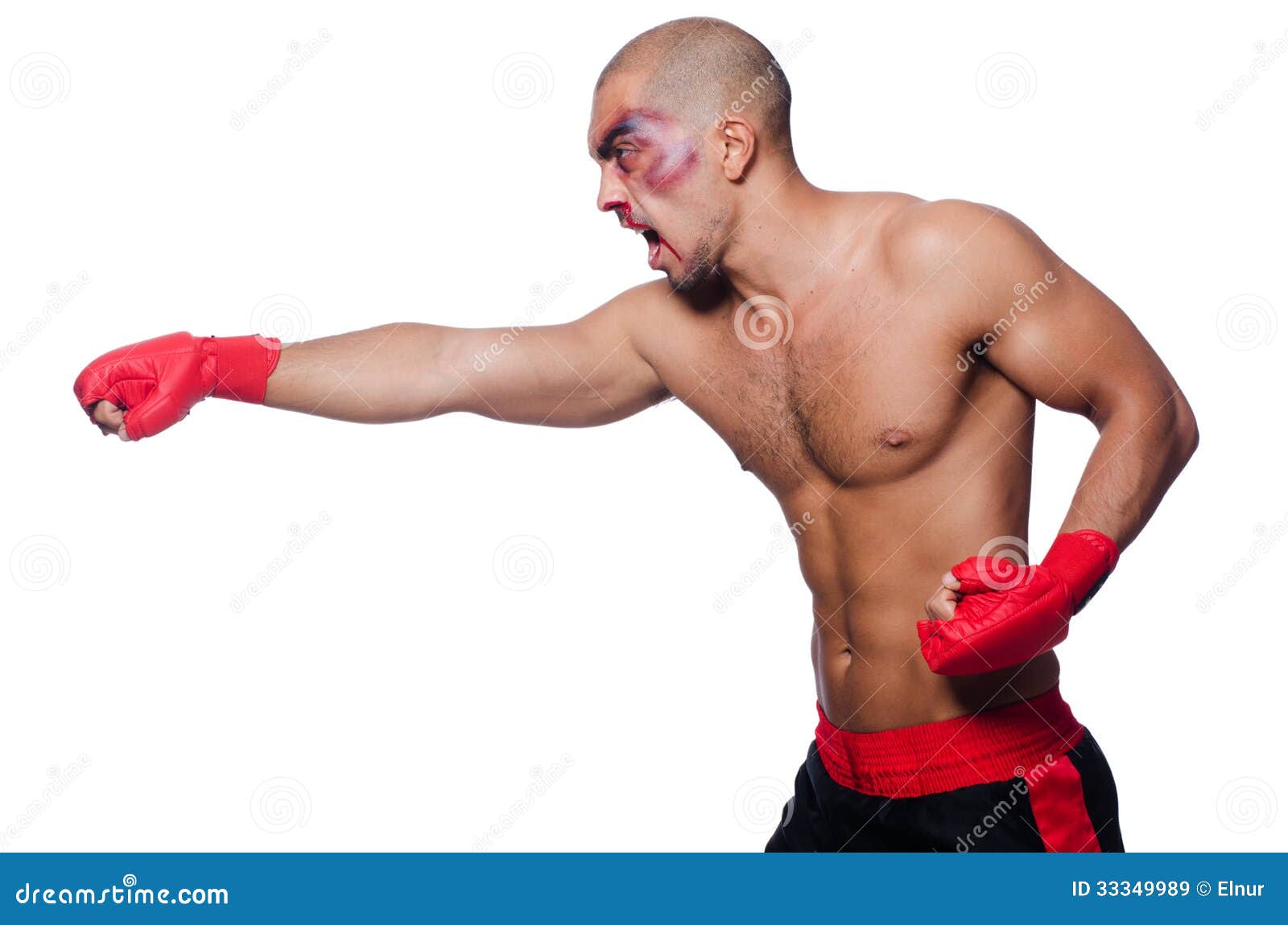 Badly beaten boxer stock image. Image of formal, hand - 33349989