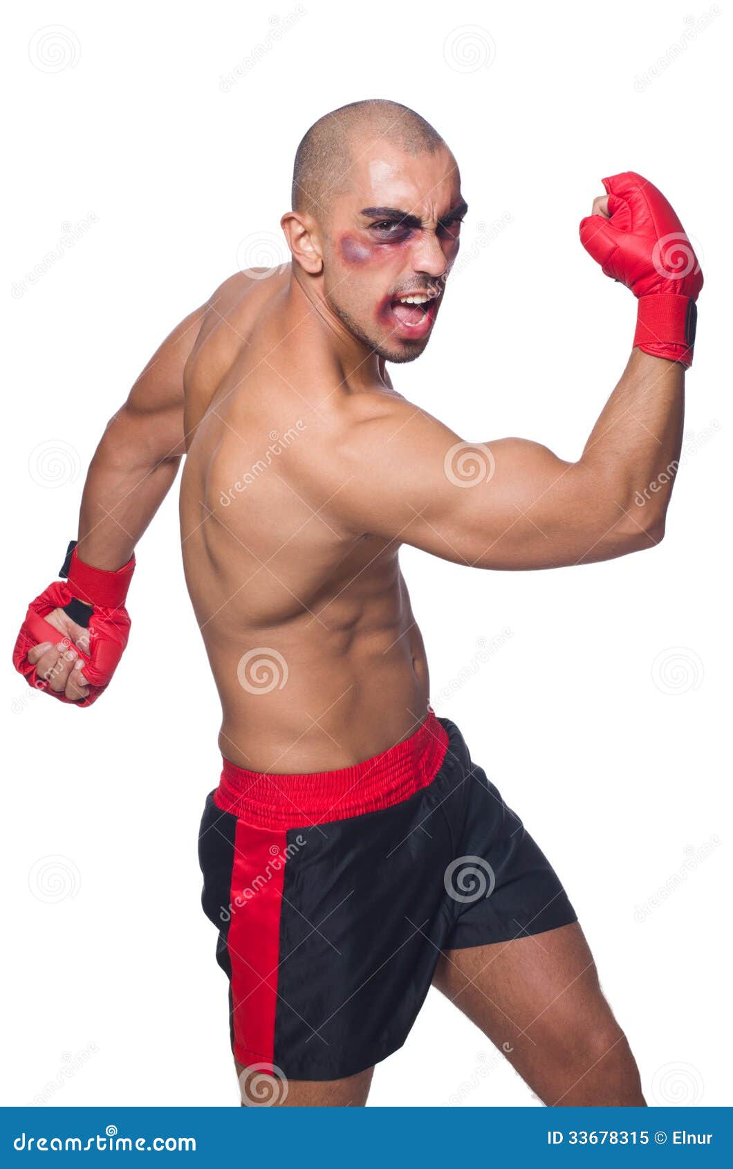 Badly beaten boxer stock image. Image of competitive - 33678315