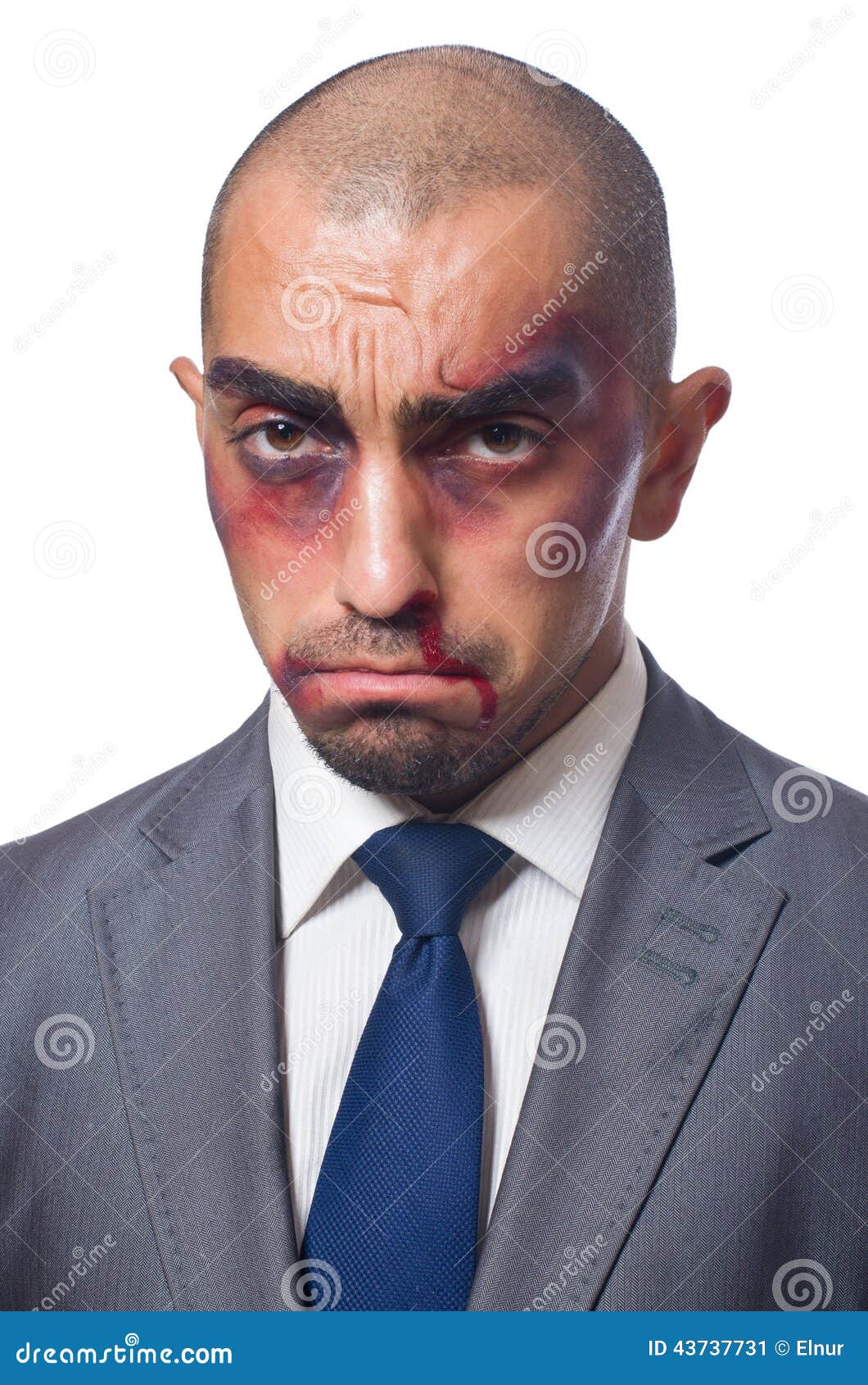 Badly beaten businessman stock image. Image of businessman - 43737731