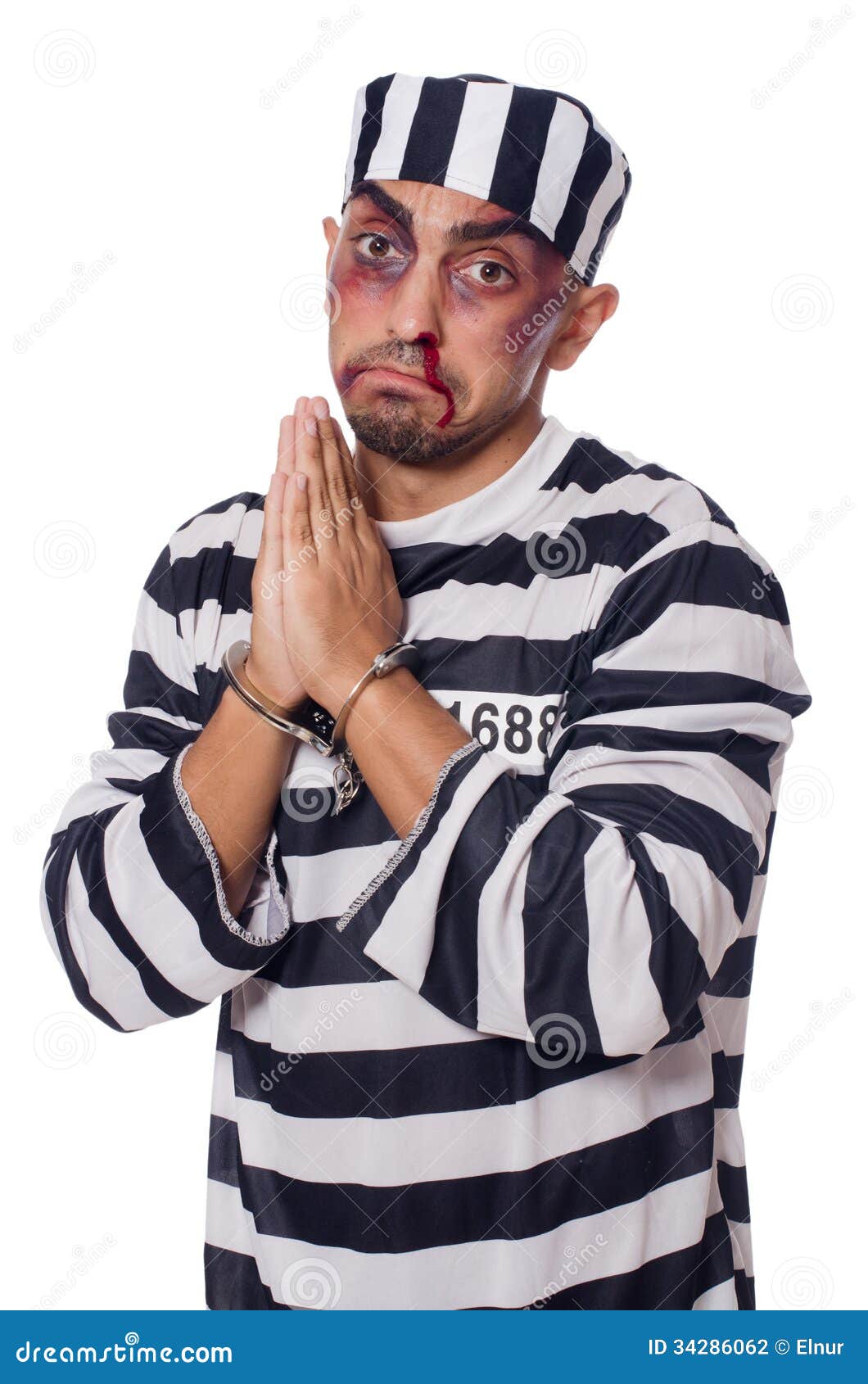 Badly bruised prisoner stock photo. Image of detention - 34286062