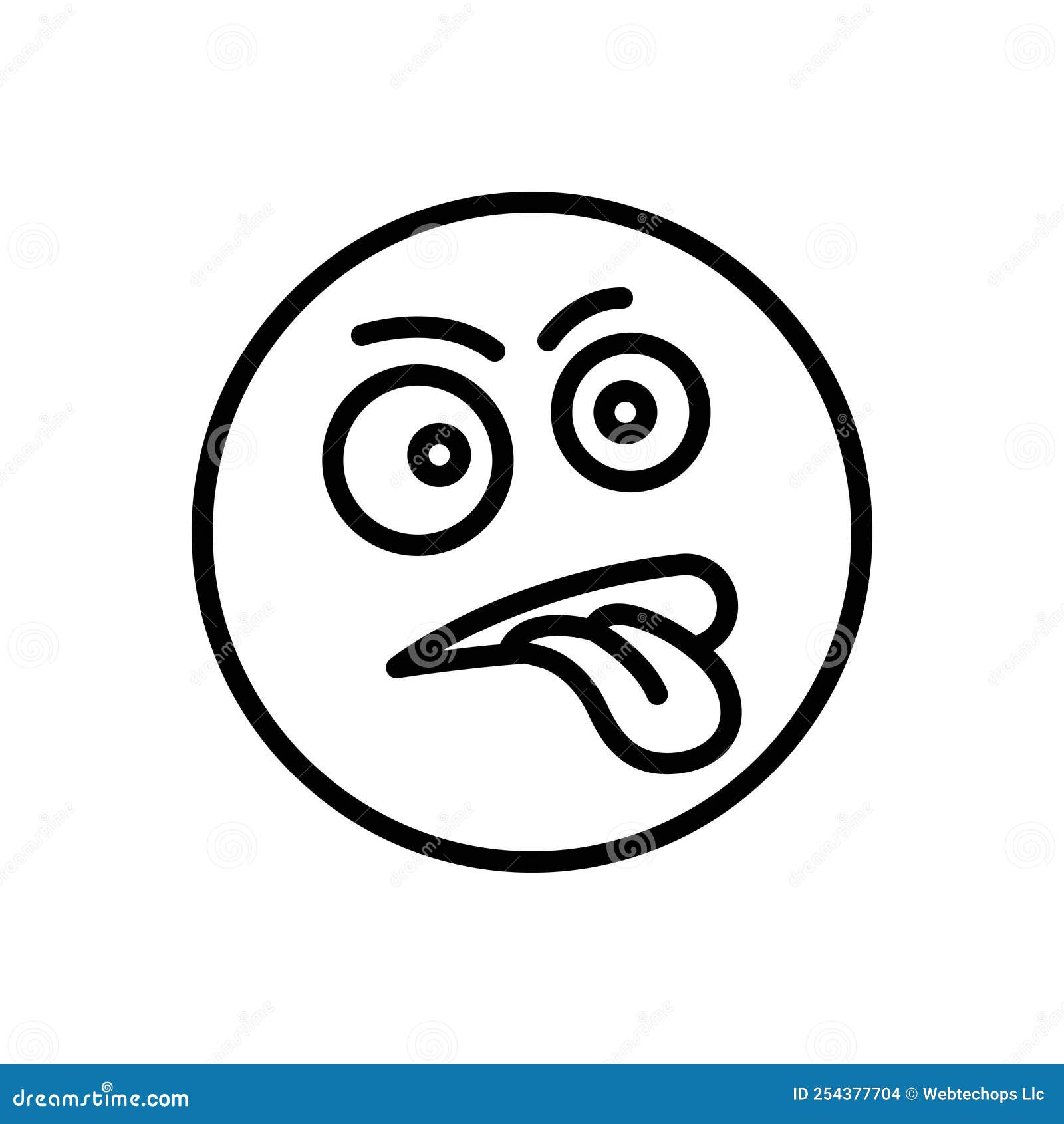 Black Line Icon for Badly, Poorly and Abominably Stock Illustration ...