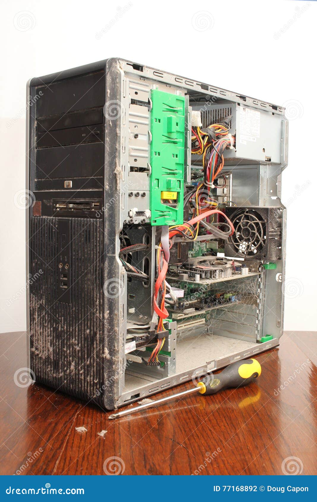 Badly Maintained Broken Computer PC Stock Photo - Image of opened ...