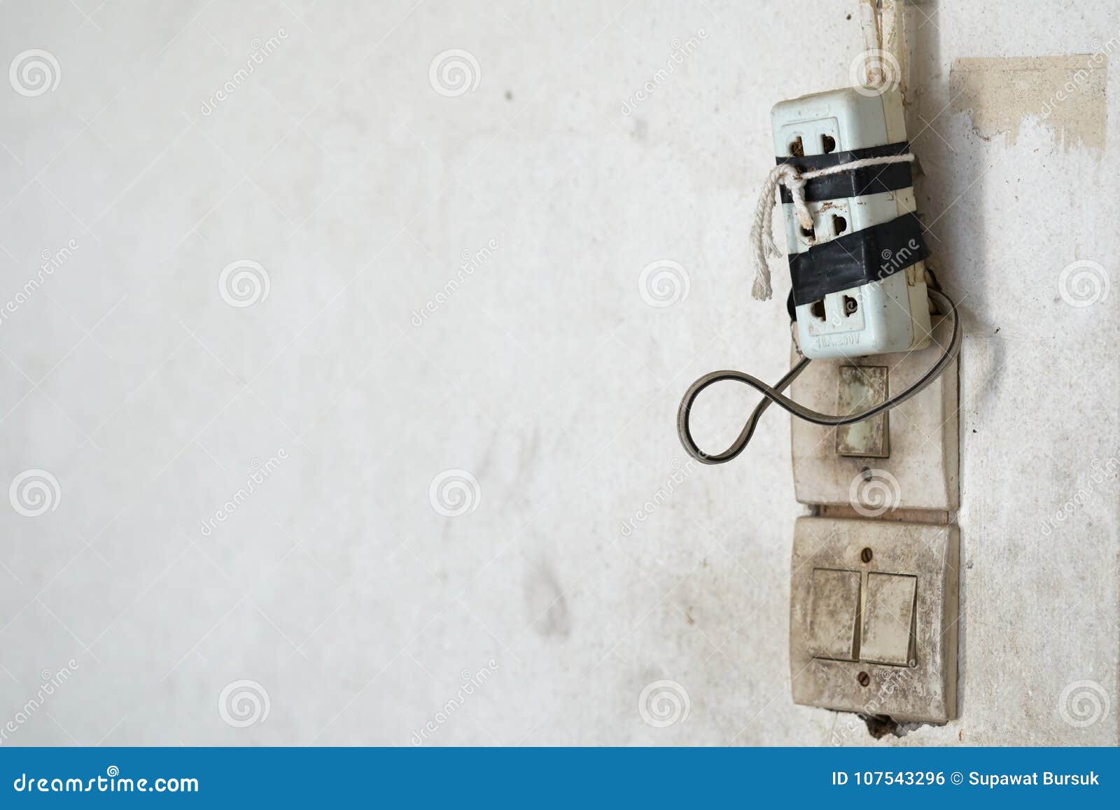 Wired Plug Point Round Extension Cord With LED Indicator Stock Image ...