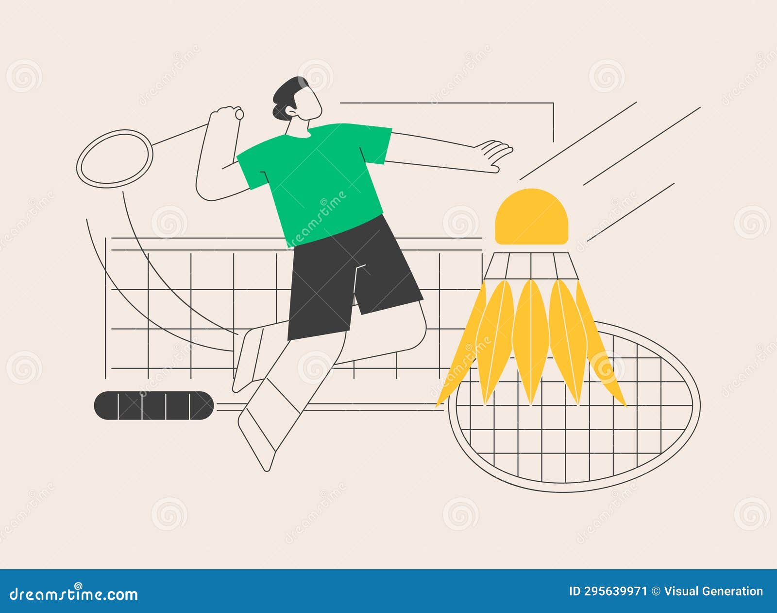 Badminton Abstract Concept Vector Illustration. Stock Vector ...