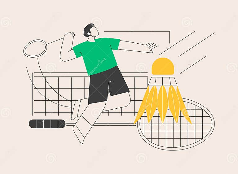Badminton Abstract Concept Vector Illustration. Stock Vector ...