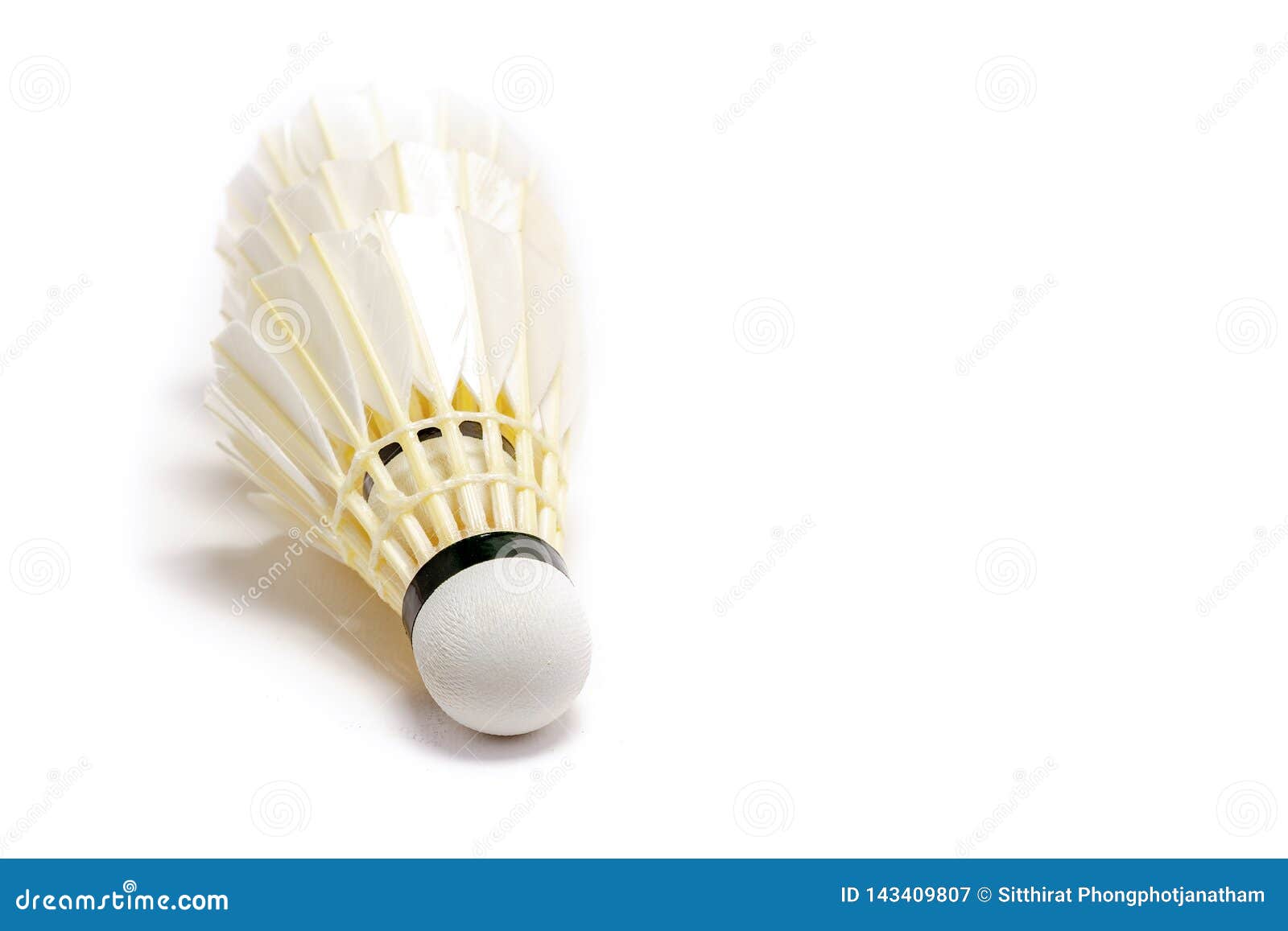 Badminton Ball on White Background Stock Image - Image of outdoor ...