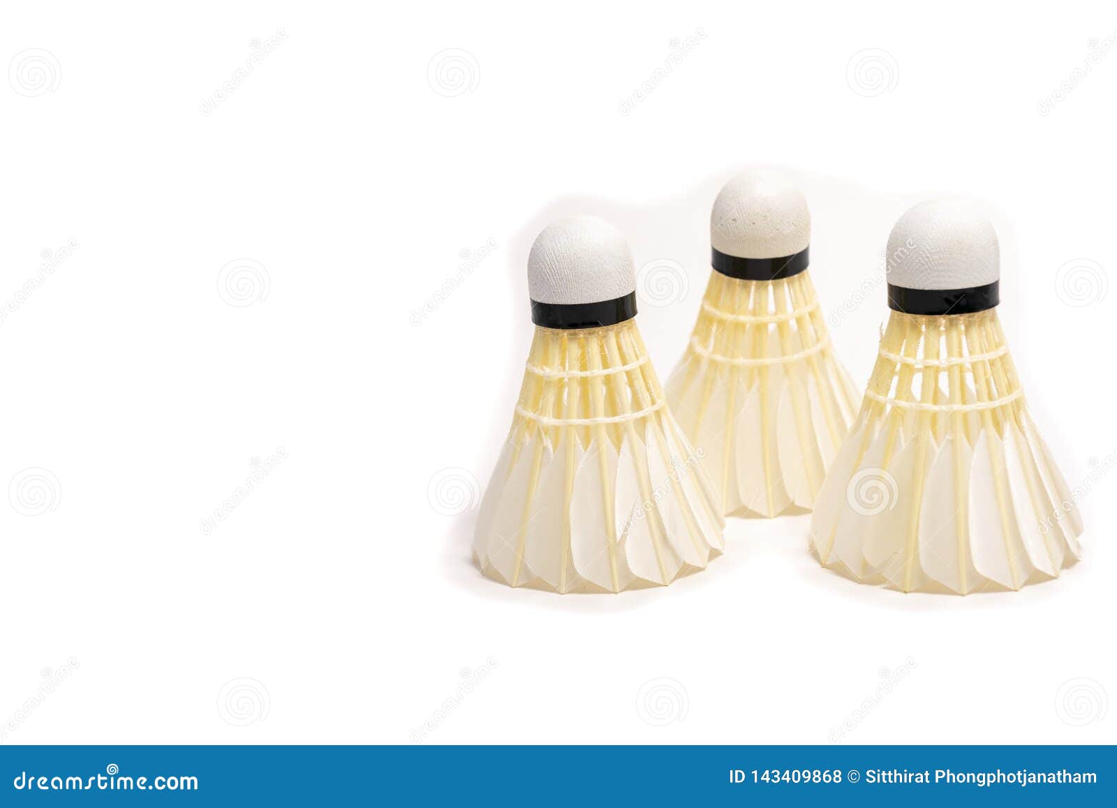 Badminton Ball on White Background Stock Photo - Image of fitness ...