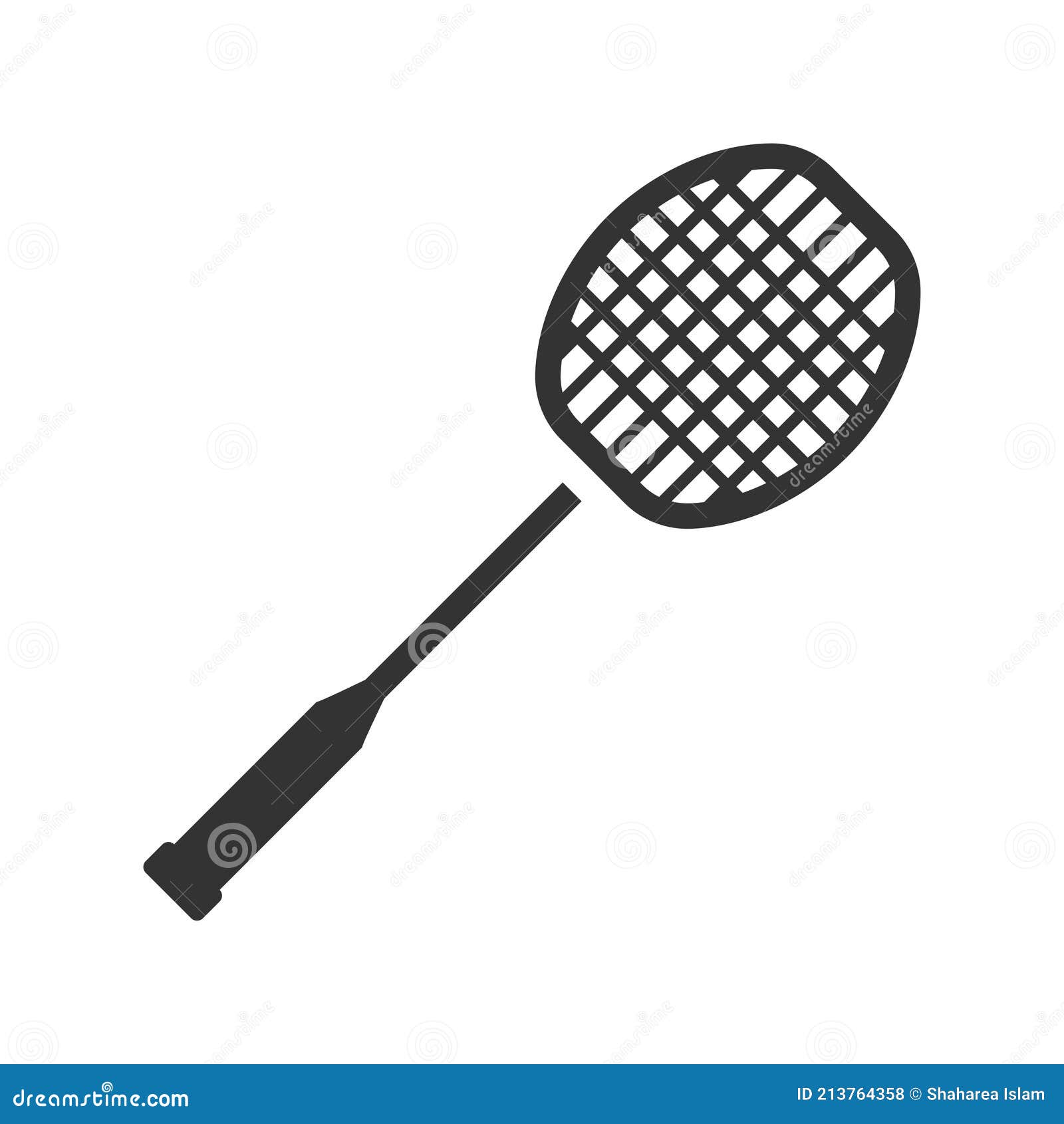 Badminton bat icon stock vector. Illustration of equipment - 213764358