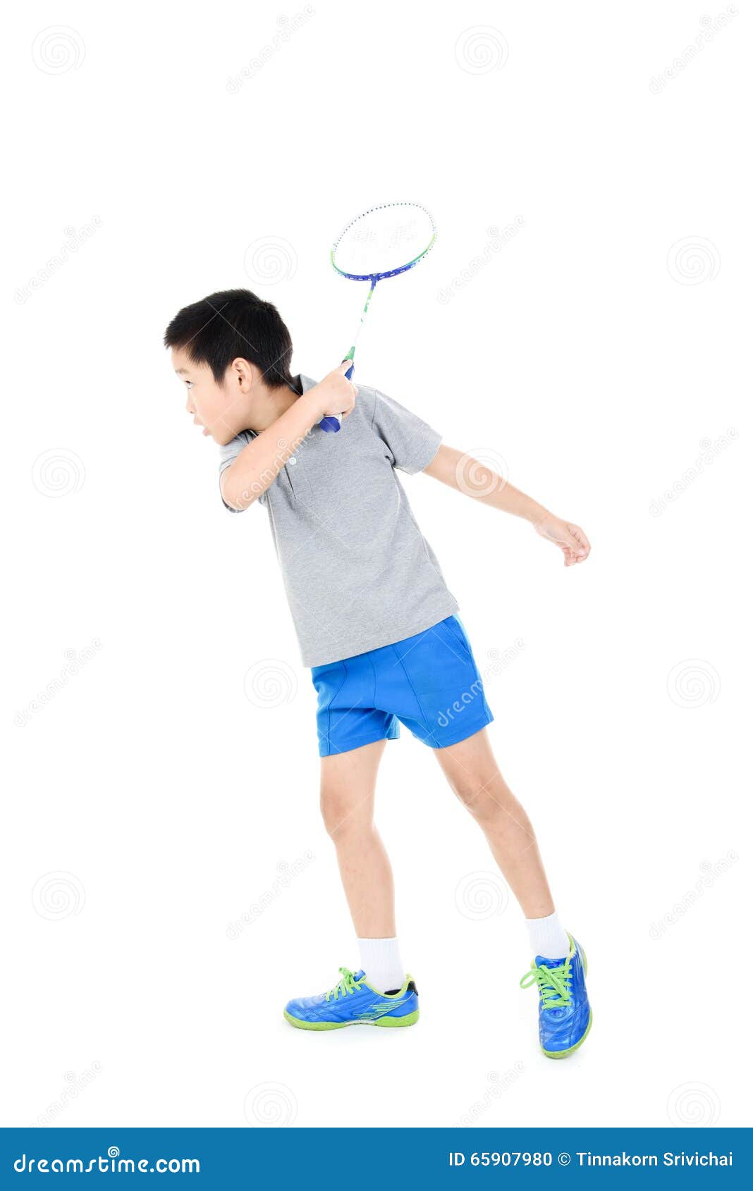 Badminton boy stock photo. Image of asian, little, badminton - 65907980