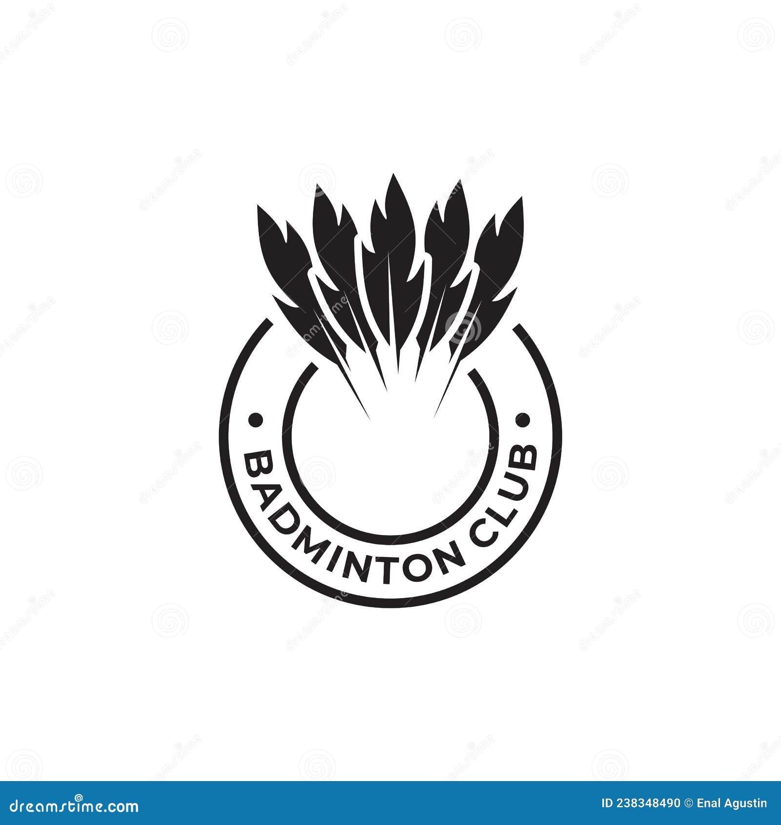 Badminton Club Emblem Logo Design Stock Vector - Illustration of player ...