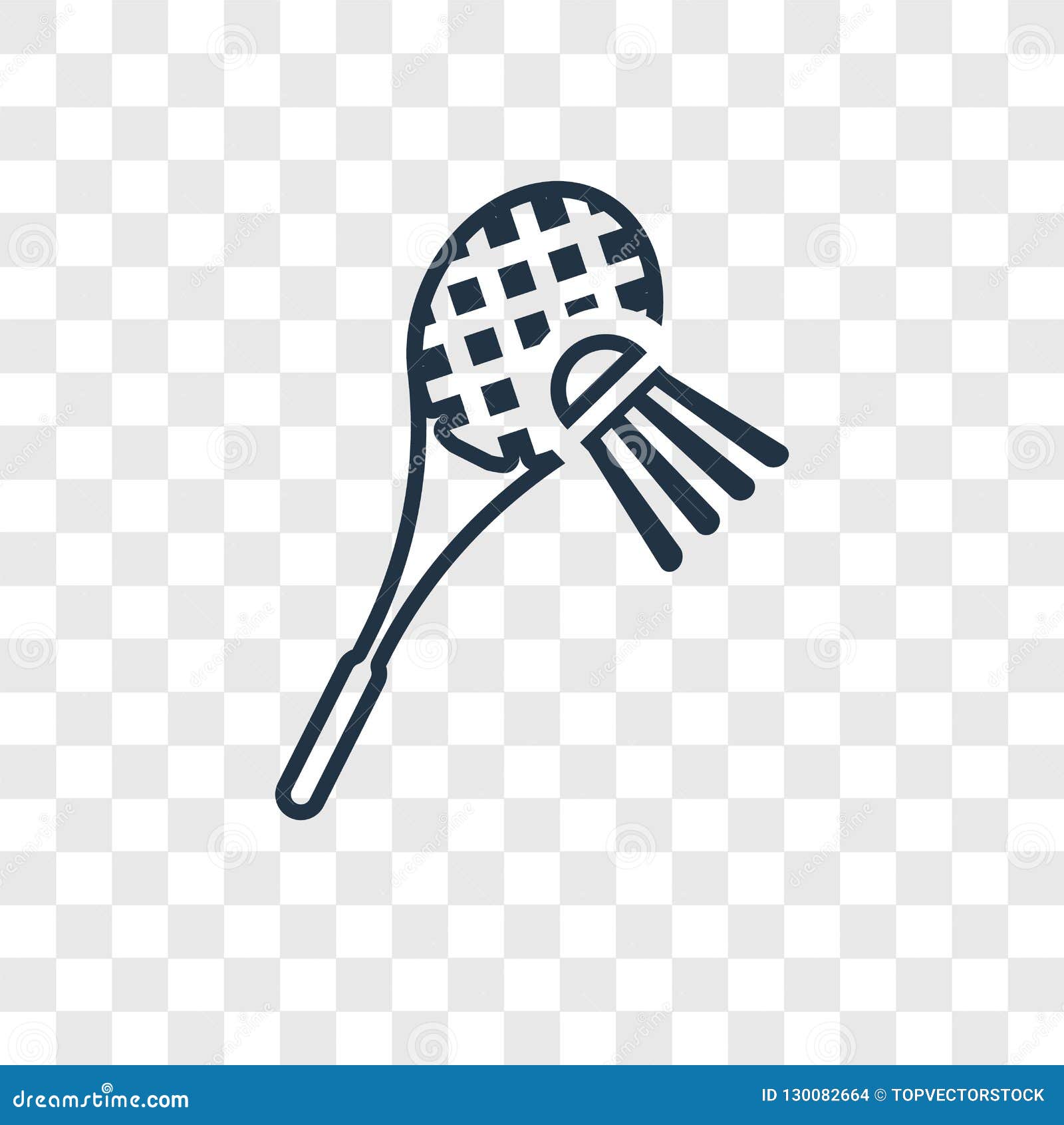 Badminton Concept Vector Linear Icon Isolated on Transparent Background ...