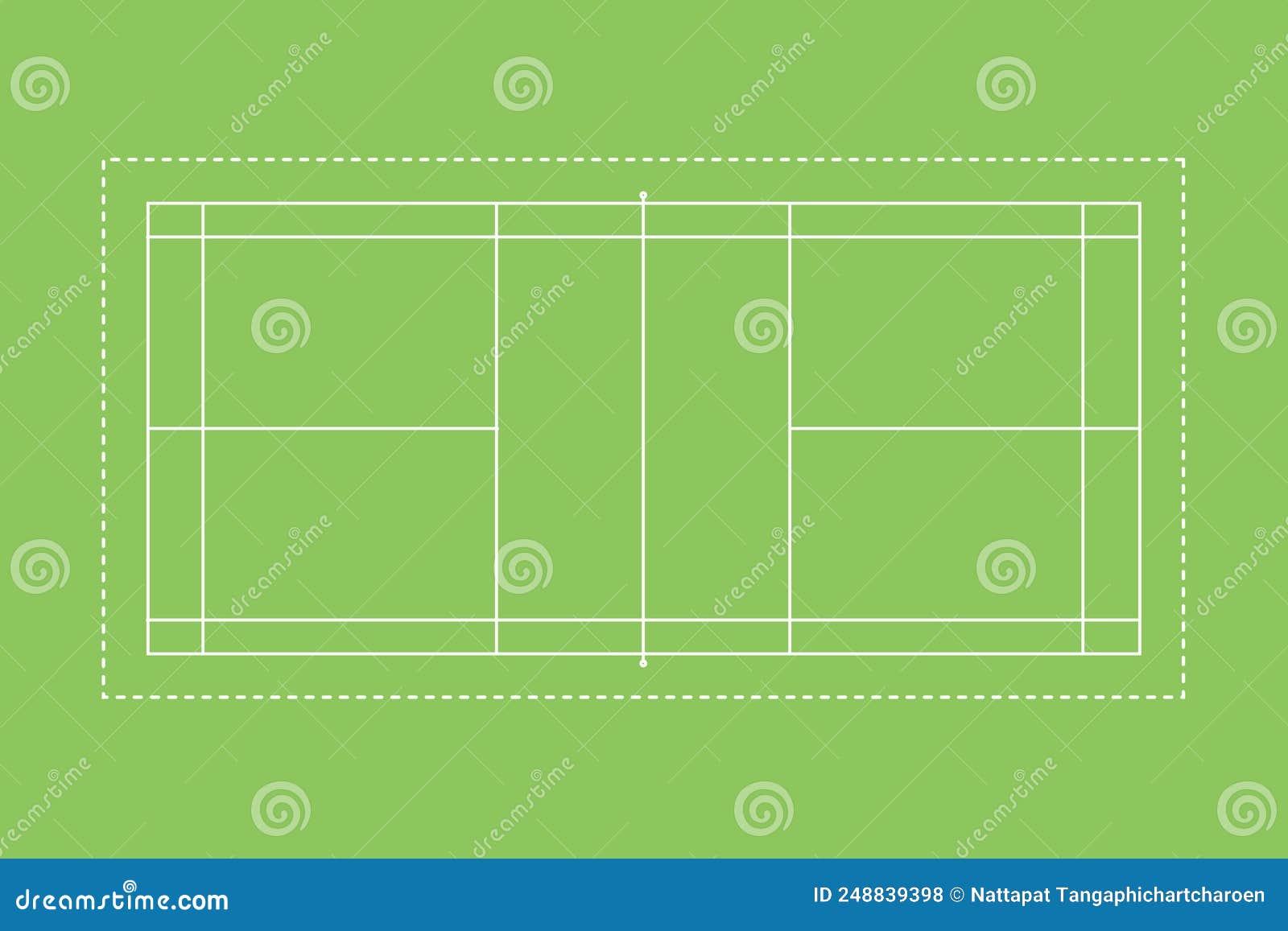 Badminton court isolated stock vector. Illustration of club - 248839398
