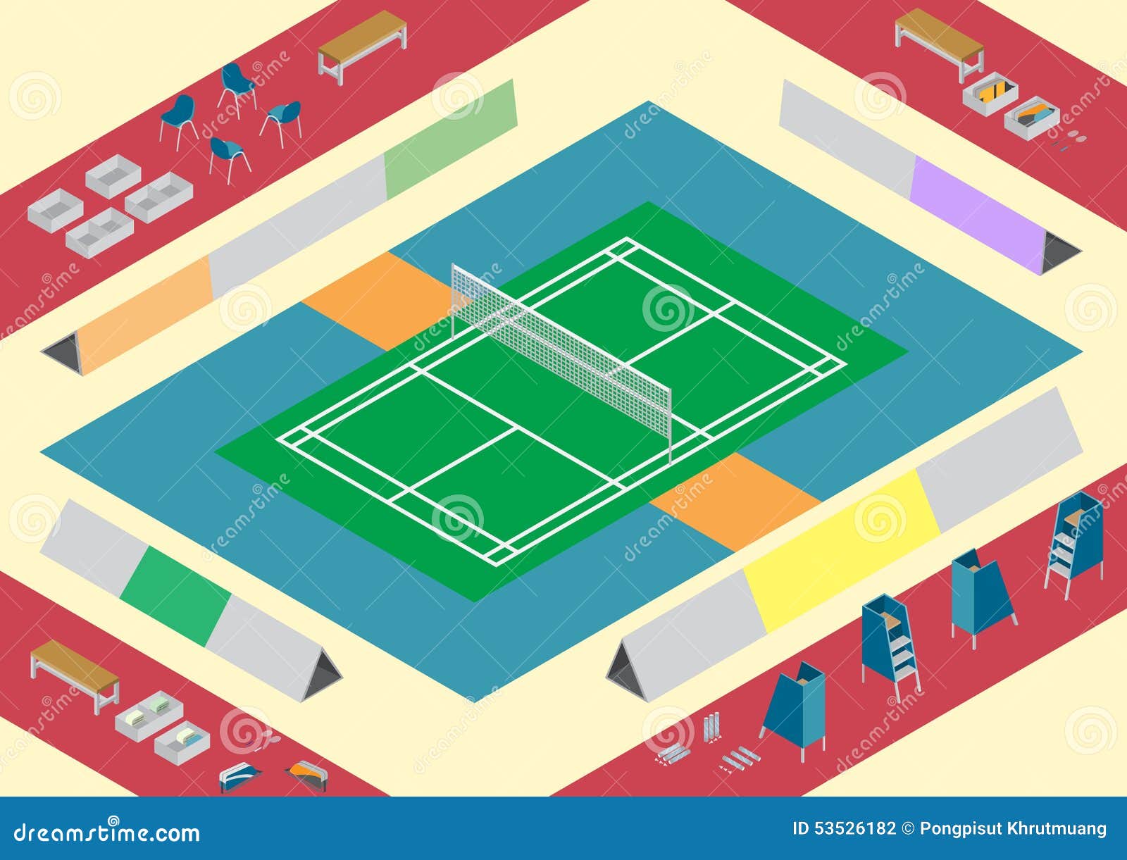 Badminton Court Stock Image | CartoonDealer.com #10522915