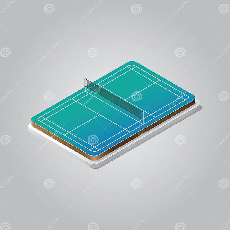 Badminton Field. Vector Illustration Decorative Design Stock Vector ...