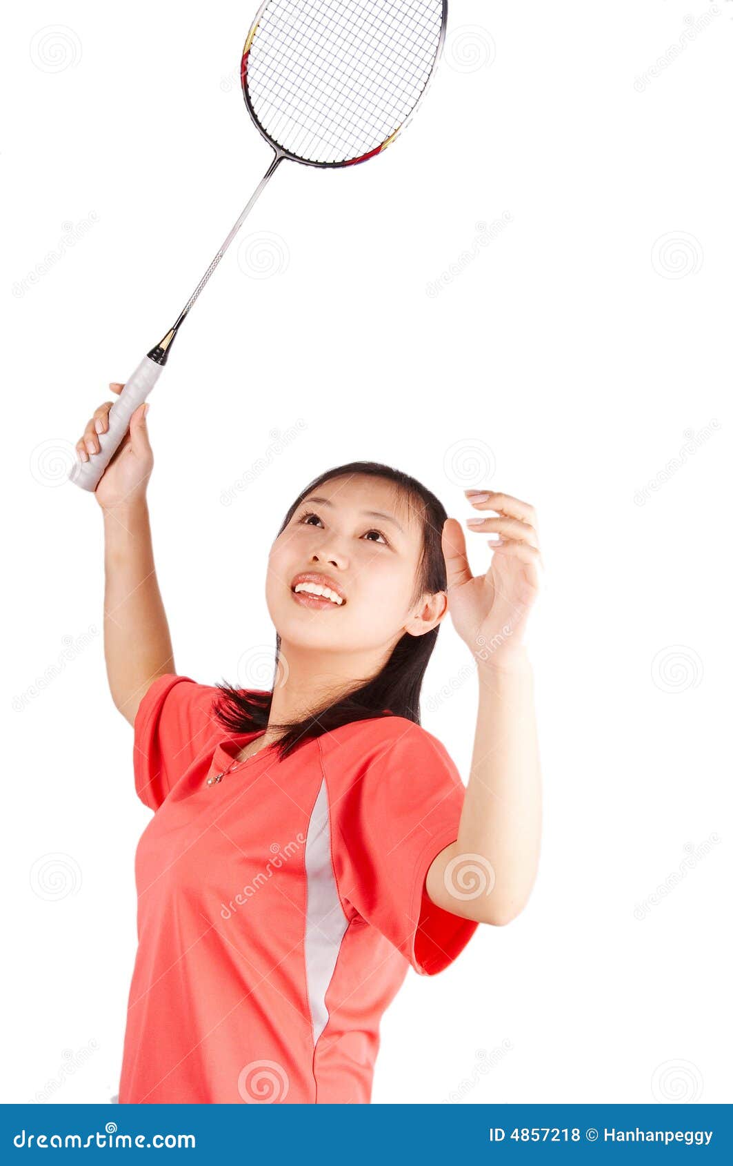Badminton girl stock photo. Image of enjoy, female, activity - 4857218