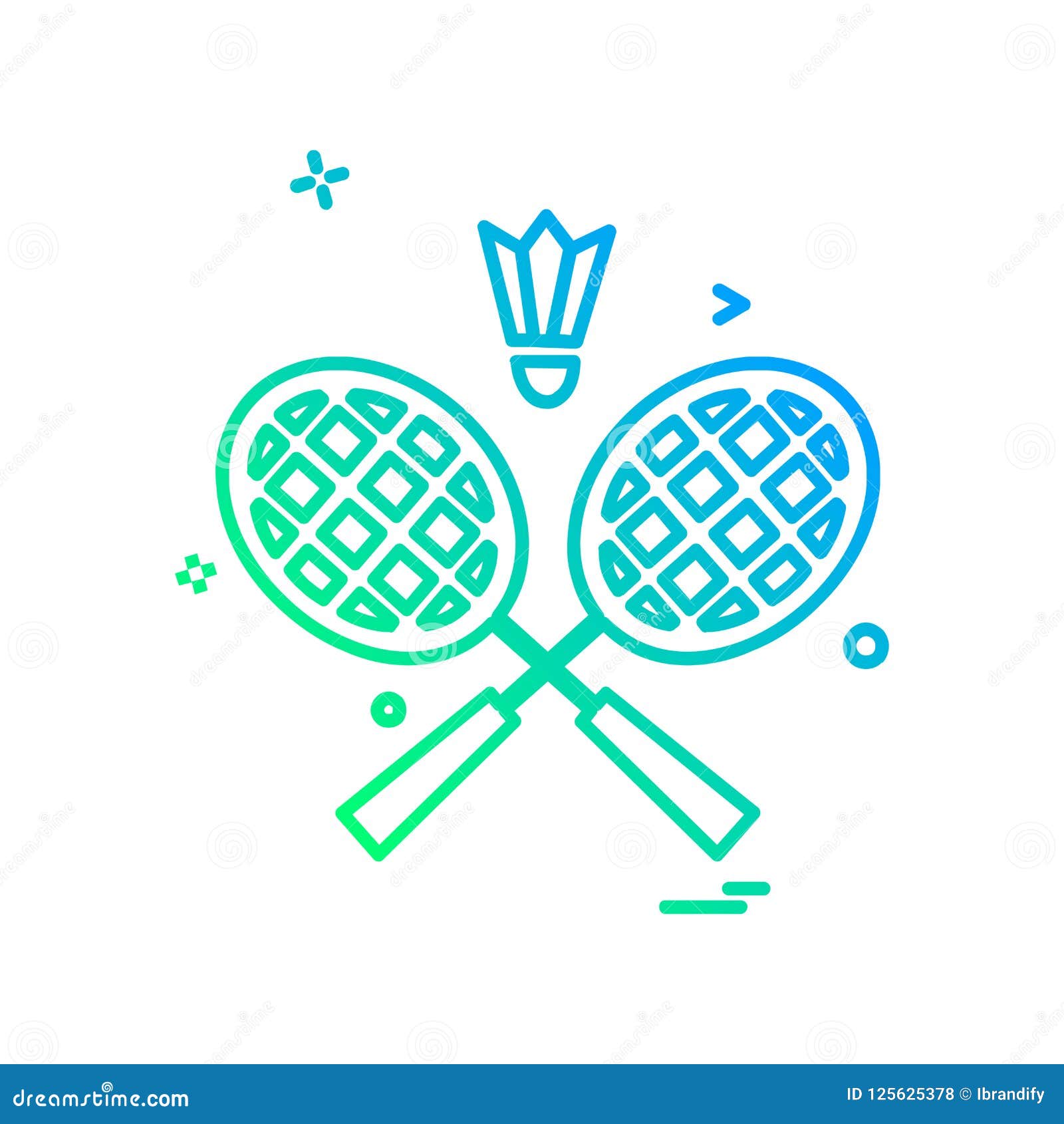 Badminton Icon Design Vector Stock Vector - Illustration of game ...