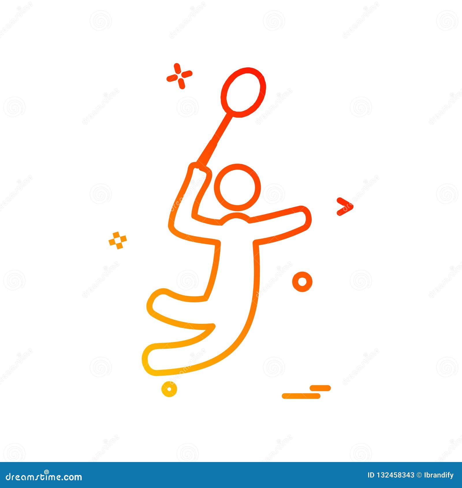 Badminton Icon Design Vector Stock Vector - Illustration of element ...