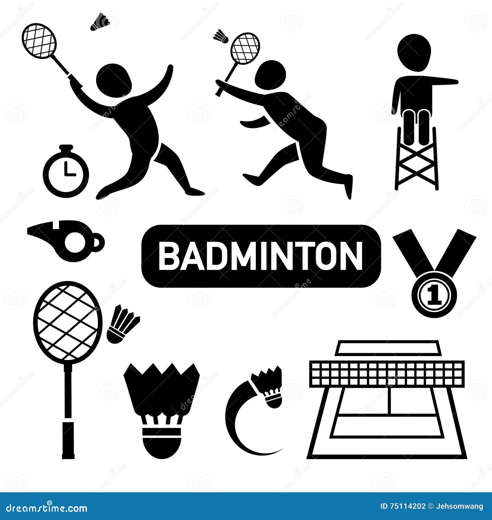 Badminton Icon. Trendy Badminton Logo Concept On White Background From ...