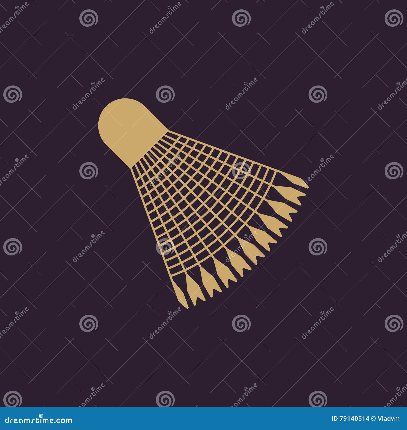 The Badminton Icon. Shuttlecock Symbol Stock Vector - Illustration of ...
