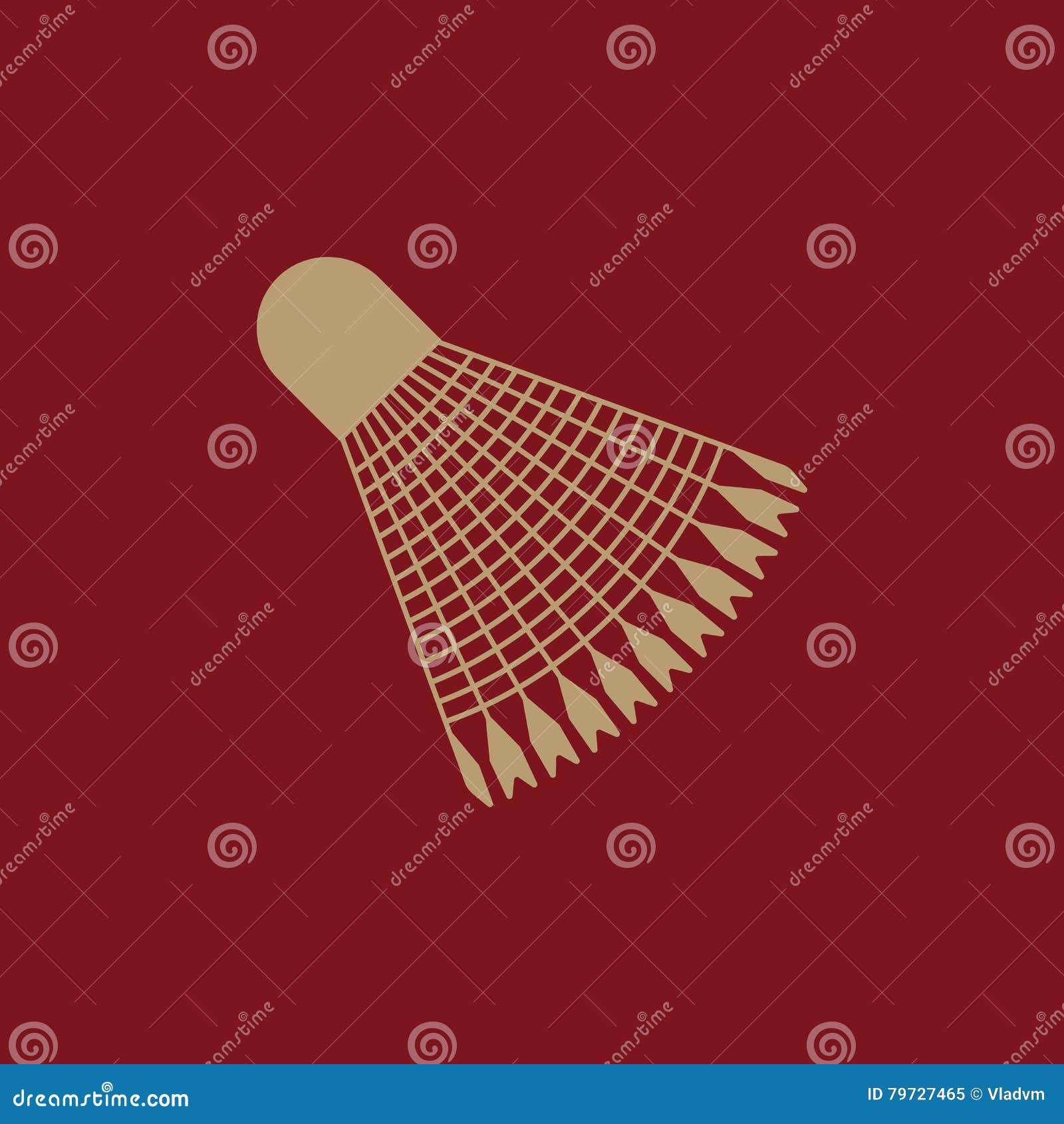 The Badminton Icon. Shuttlecock Symbol Stock Vector - Illustration of ...